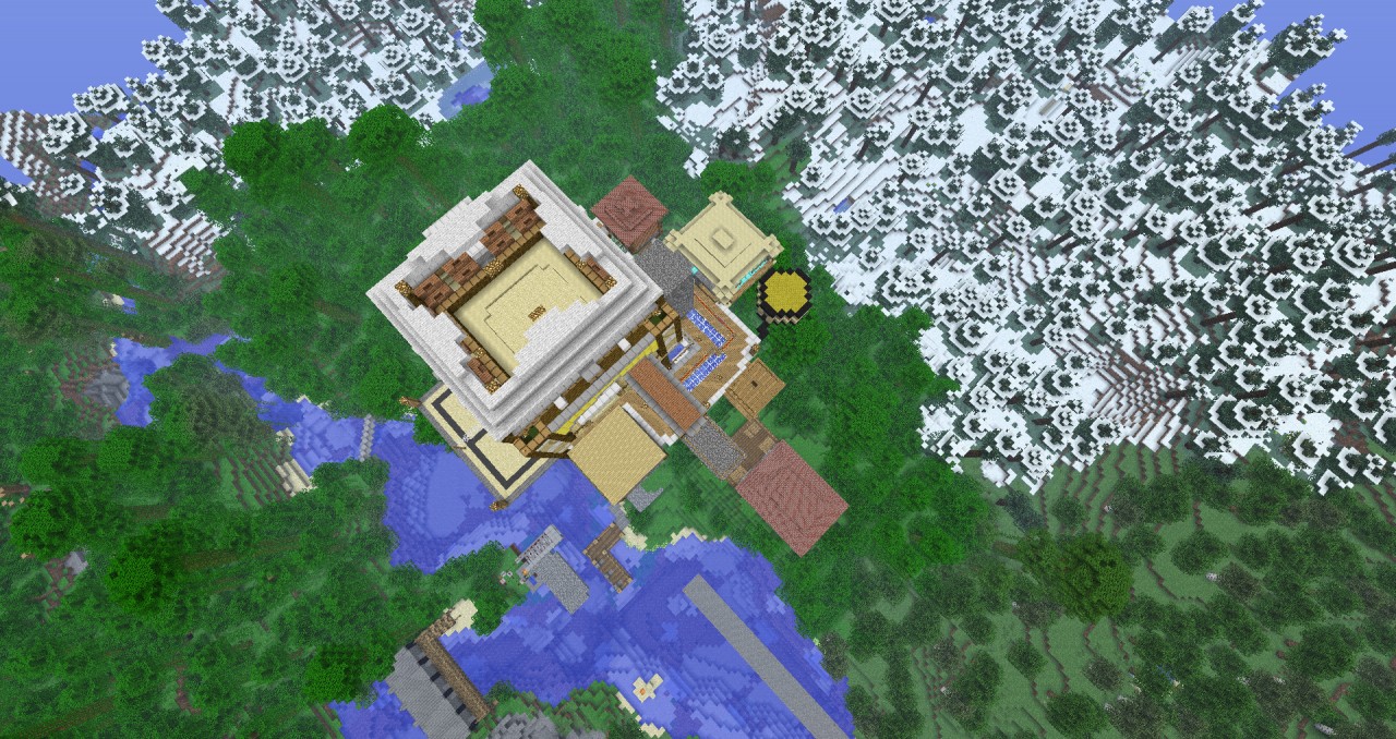 super flying battle stronghold Minecraft Map