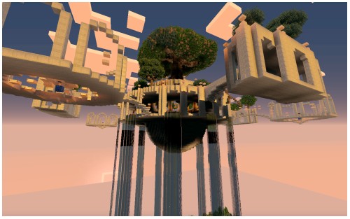 Ilmatar Spawn Area (Floating Tower Spawn Point) Minecraft Map