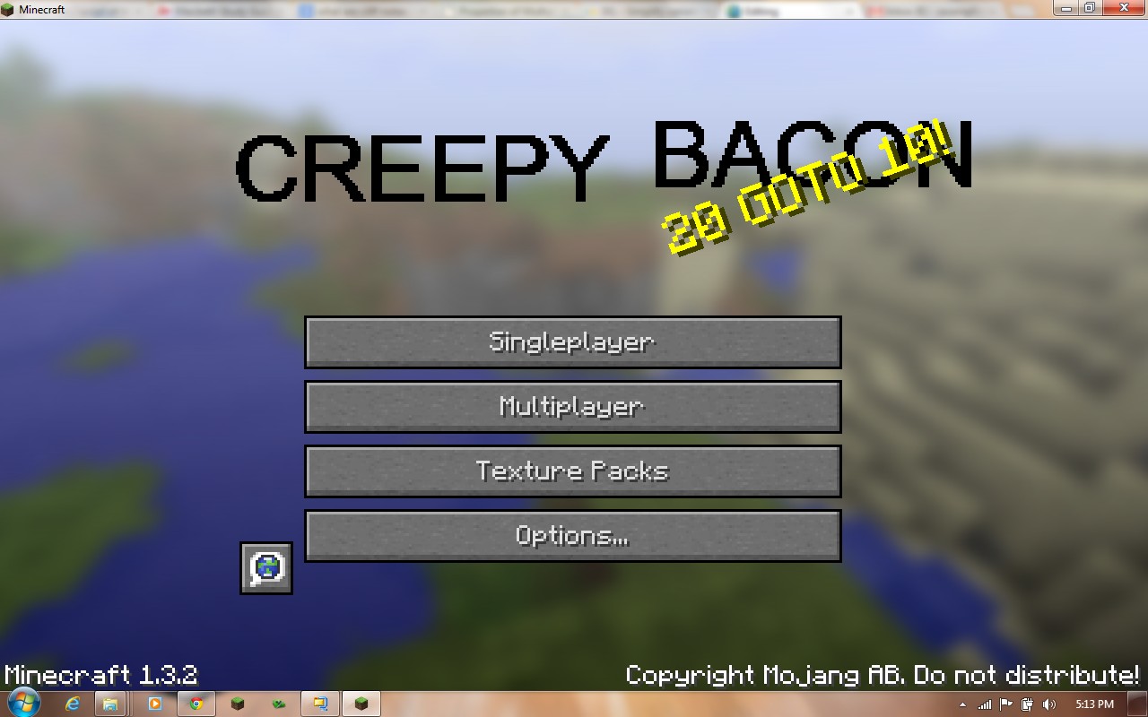 Creepy Bacon Minecraft Texture Pack