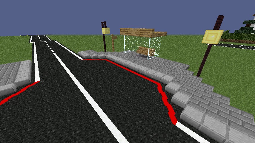 Bus stations with sidewalk Minecraft Map