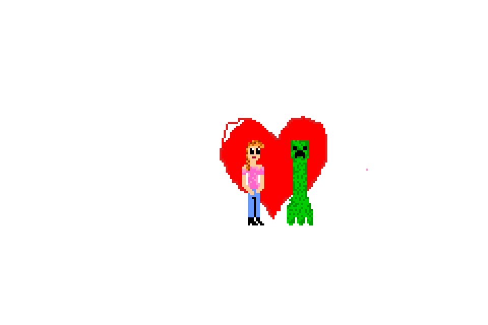 Creeper Love Pixel Art Minecraft Blog