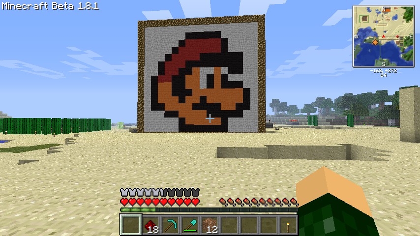 Mario Pixel Art Minecraft Project