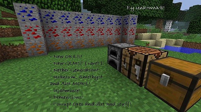 Gem Rocks and Nether Ores! WIP! but nearly done! Minecraft Mod