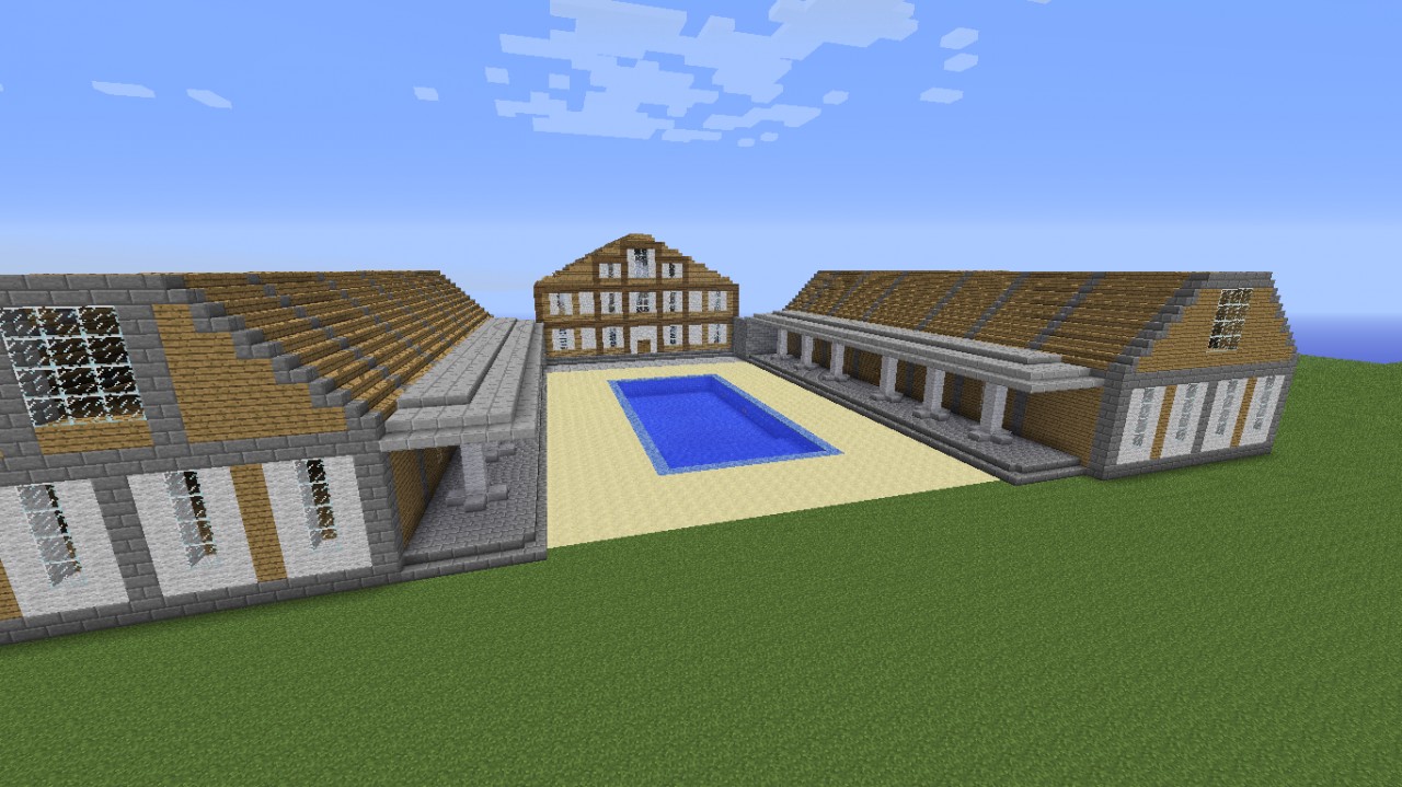house with pool Minecraft Map