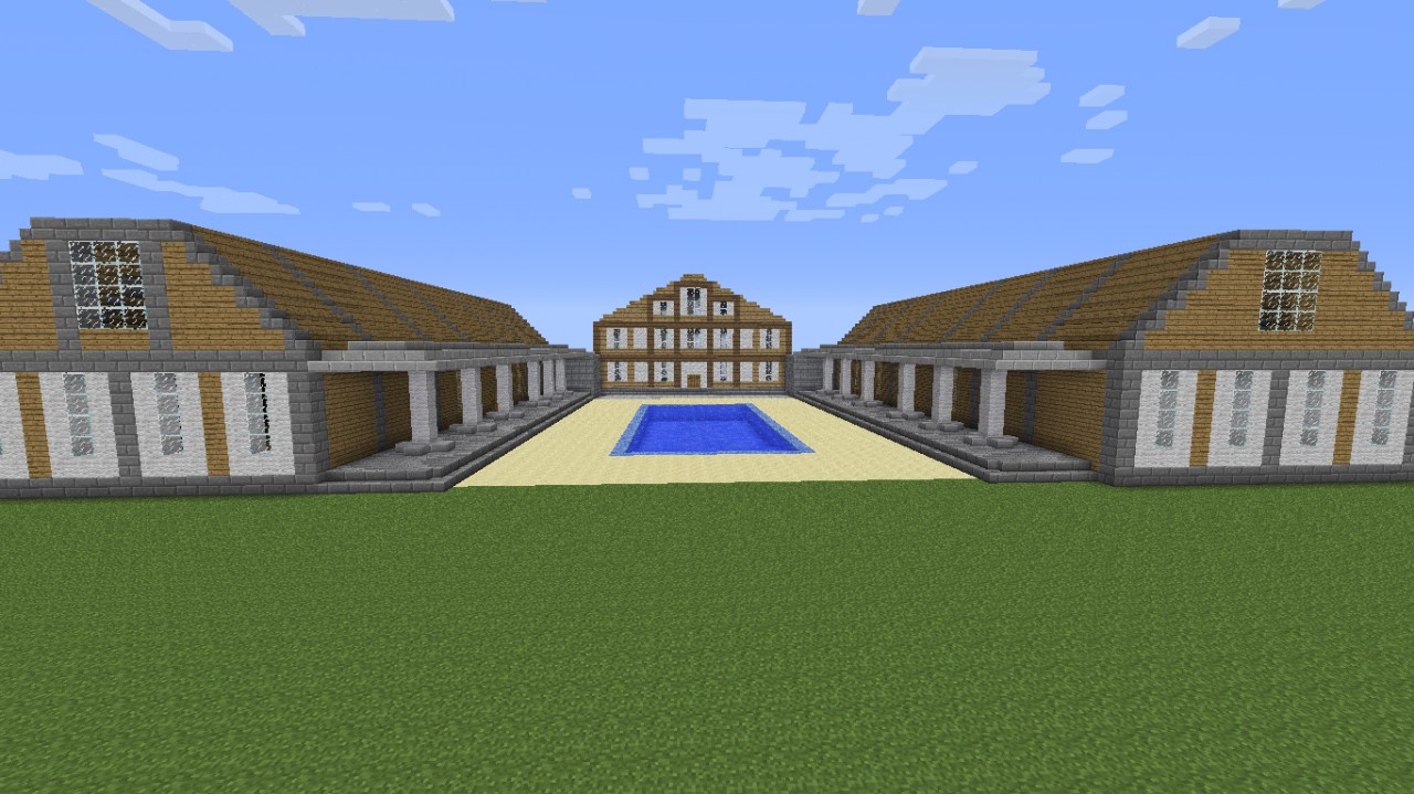 house with pool Minecraft Map