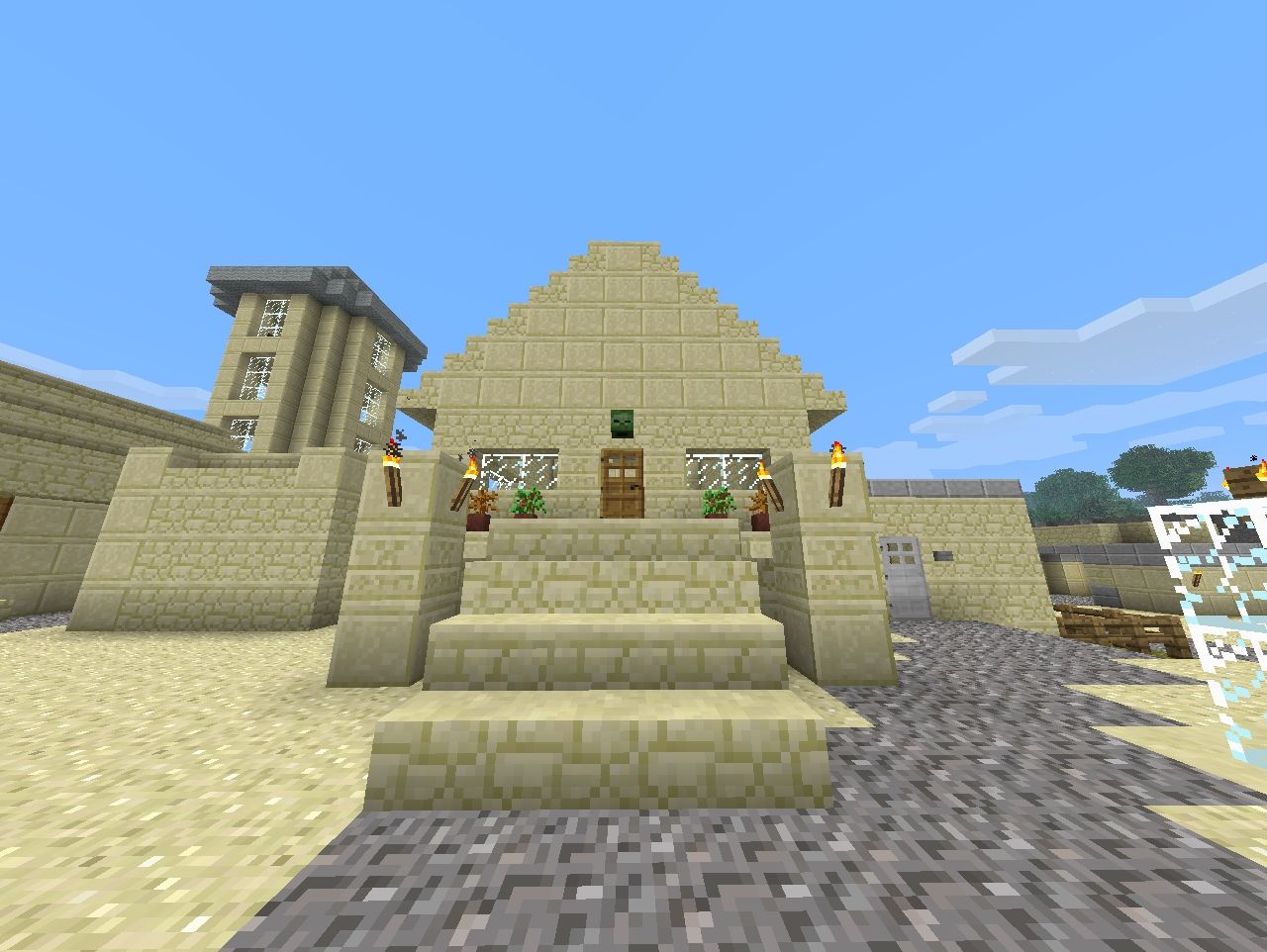 Sand Village with mob grinder include Minecraft Map