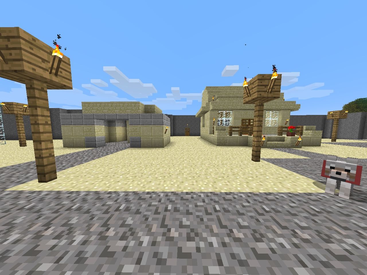 Sand Village with mob grinder include Minecraft Map