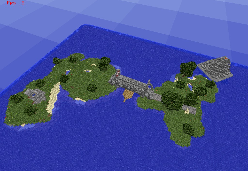 Two Islands And a [WIP] Castle! Minecraft Map