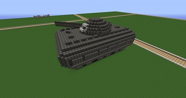 Tank in Minecraft! Every Block Placed by Hand! Minecraft Map
