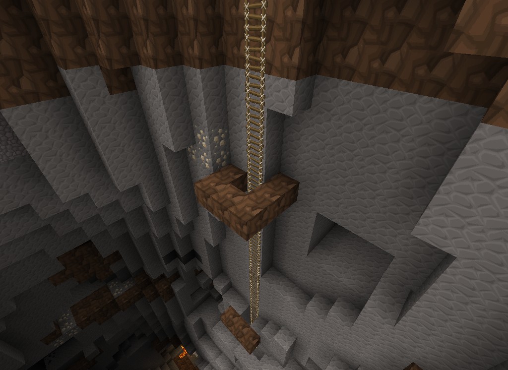 house with crater full of ore Minecraft Map