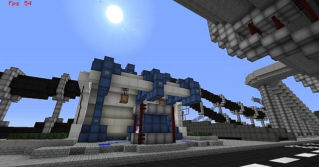 Modern City Creation: Bus Stop Minecraft Map