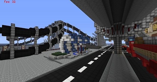 Modern City Creation: Bus Stop Minecraft Map