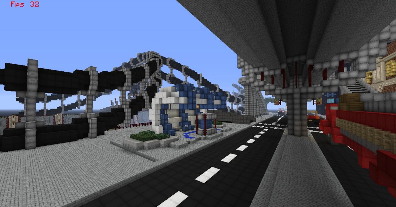 Modern City Creation: Bus Stop Minecraft Map