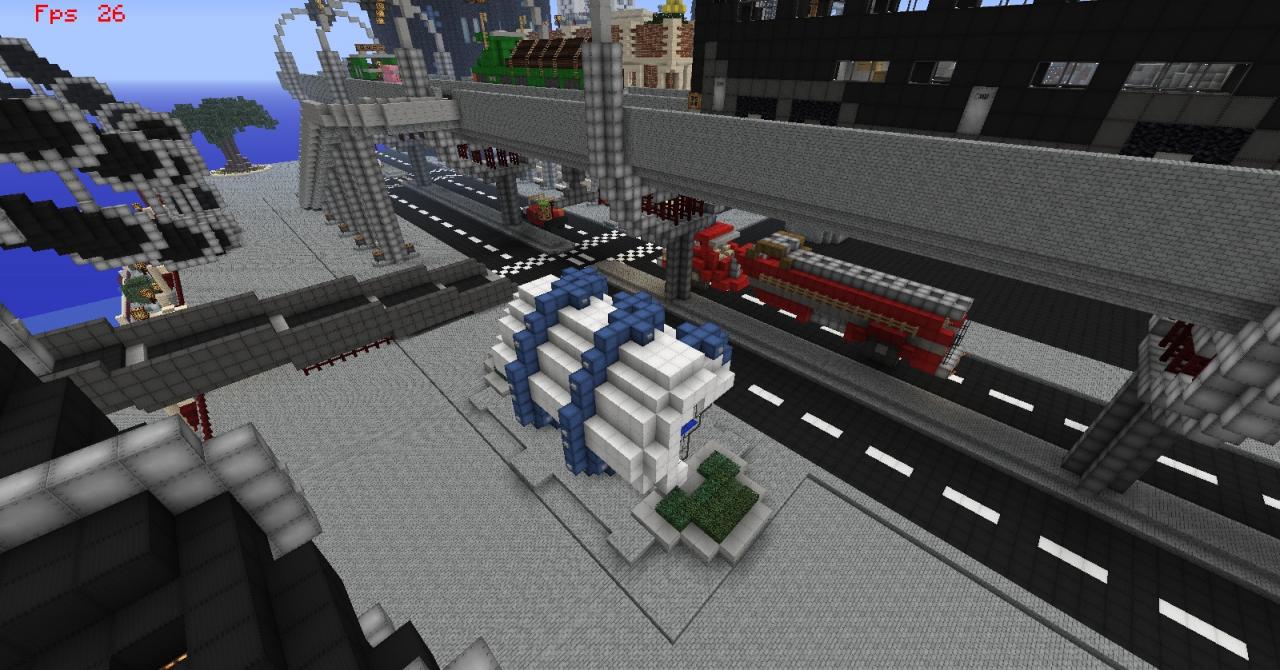 Modern City Creation: Bus Stop Minecraft Map