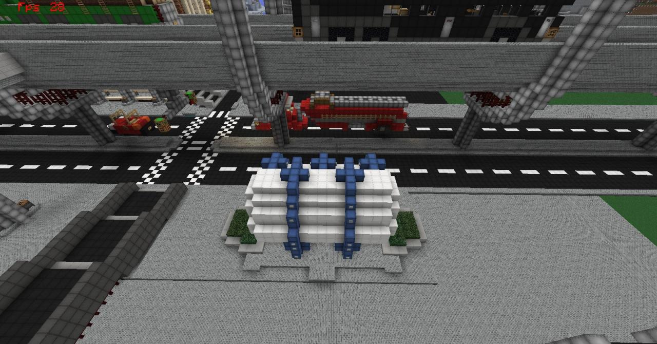 Modern City Creation: Bus Stop Minecraft Map