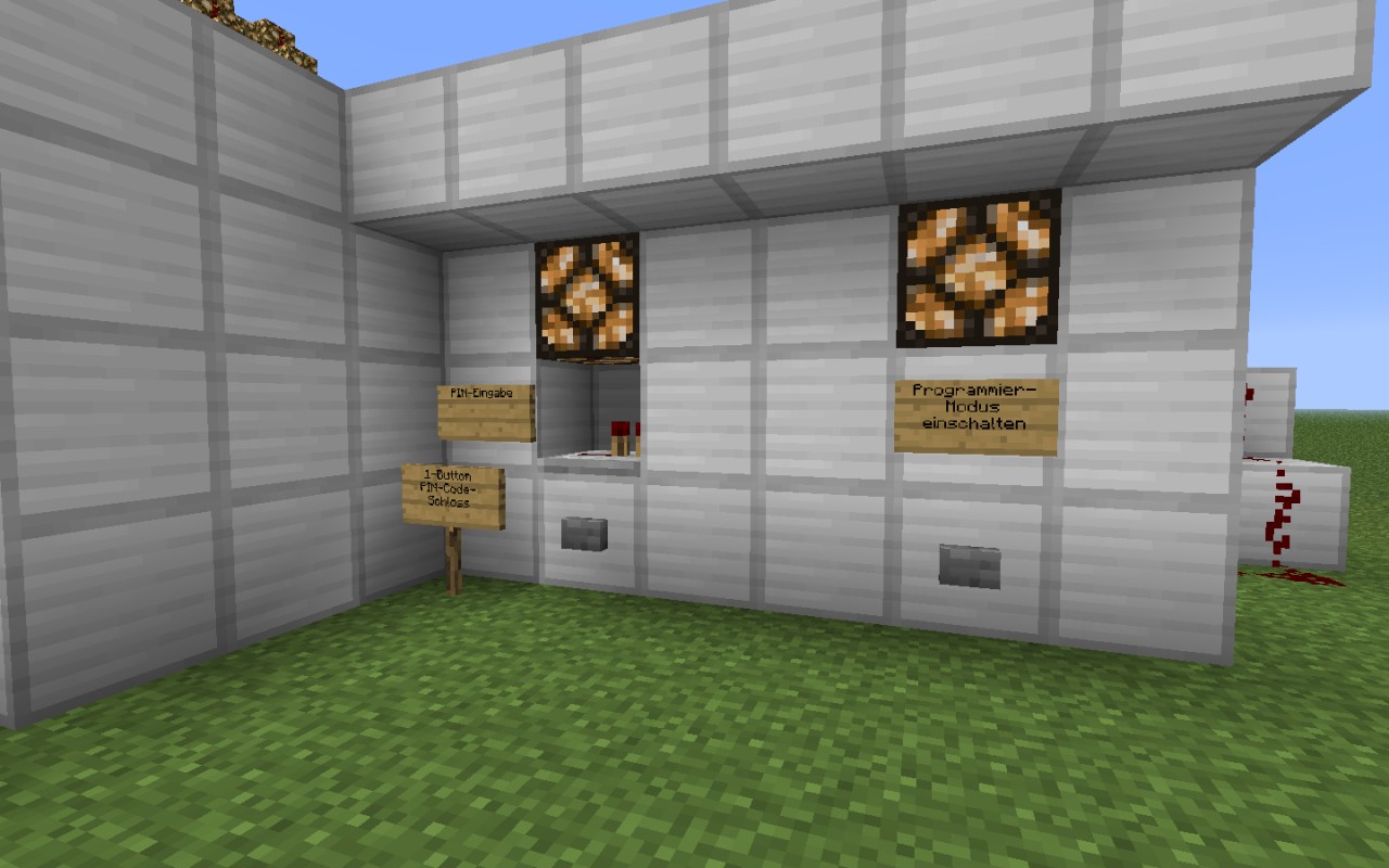 Programmable 1 - Button Pin Code Lock Minecraft Map