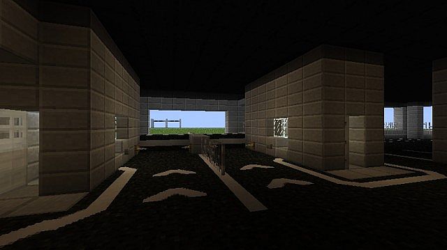 Highway overpass and parking garage city layout Minecraft Map