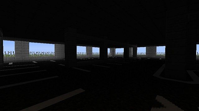 Highway overpass and parking garage city layout Minecraft Map