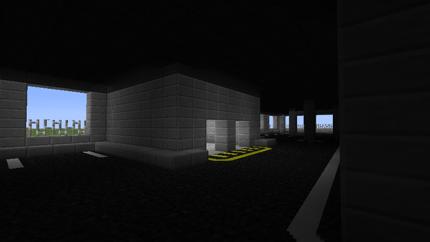 Highway overpass and parking garage city layout Minecraft Map