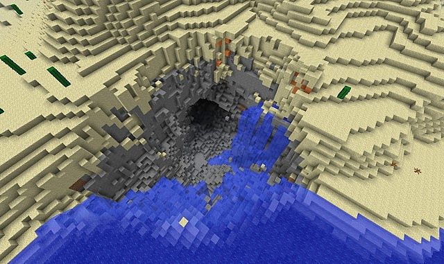 What a blown up desert temple looks like Minecraft Map