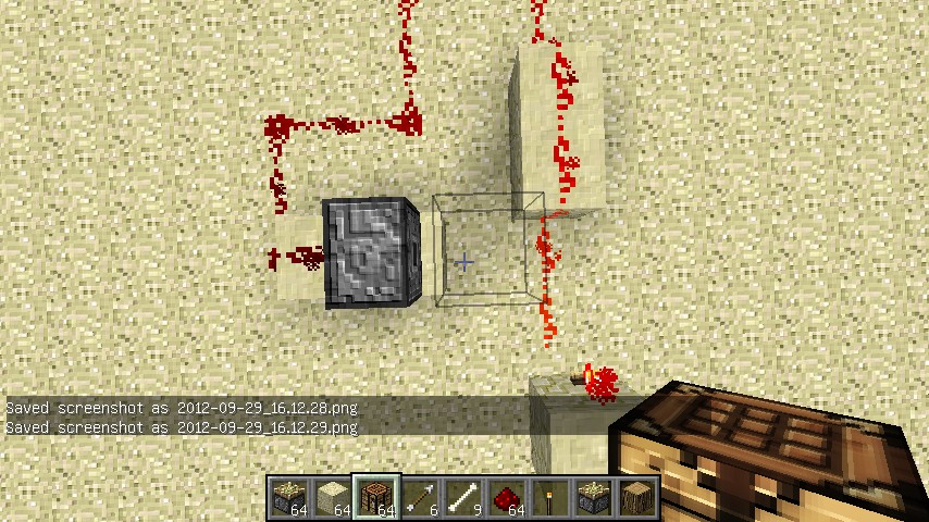 The redstone-piston bug (glitch)by a french Minecraft Map