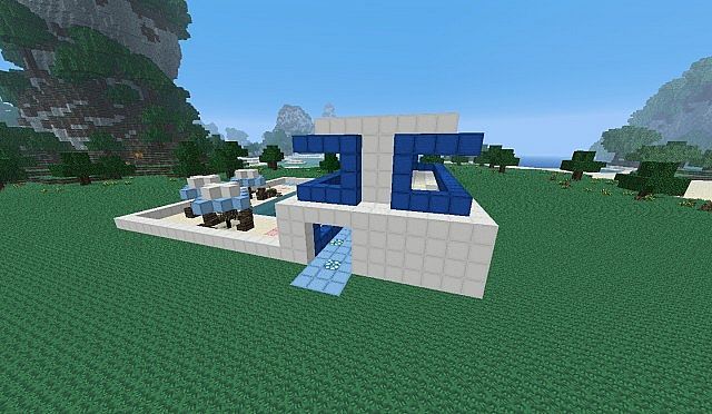 The Modern Blue Mansion [By Aslan] Minecraft Map