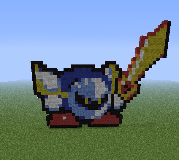 Meta knight pixel art Minecraft Project