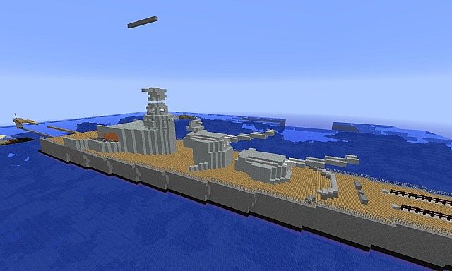 HMS Hood Battlecruiser Royal Navy Minecraft Map