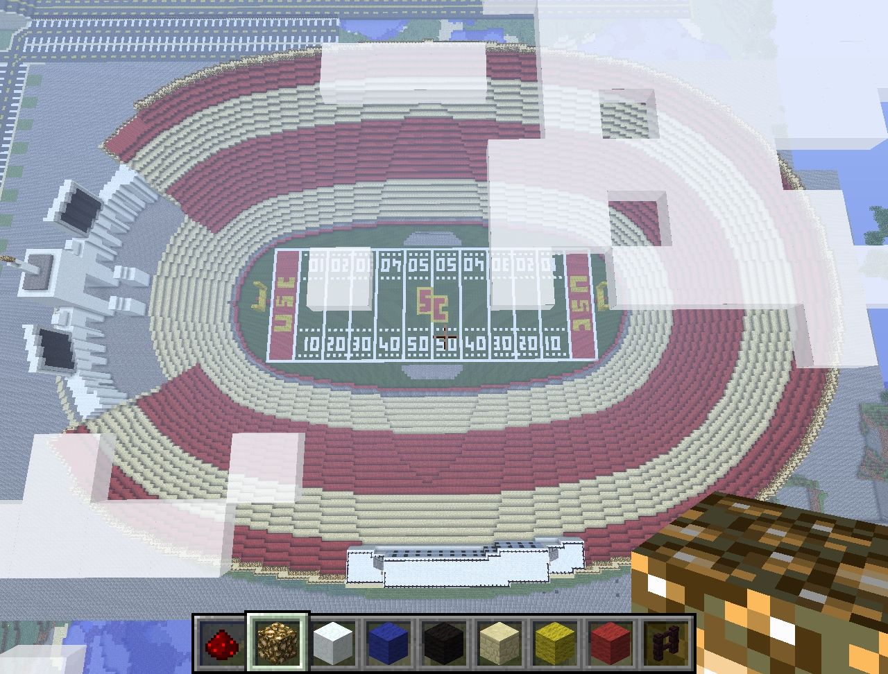Los Angeles Memorial Coliseum (Home of the USC TROJANS) Minecraft Map