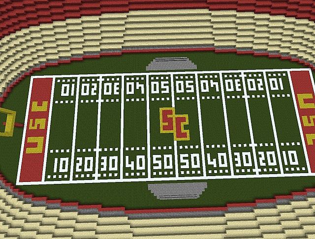 Los Angeles Memorial Coliseum (Home of the USC TROJANS) Minecraft Map