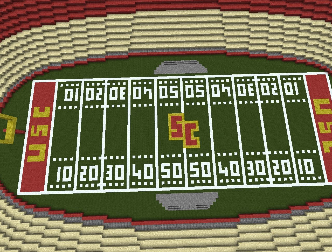Los Angeles Memorial Coliseum (Home of the USC TROJANS) Minecraft Map