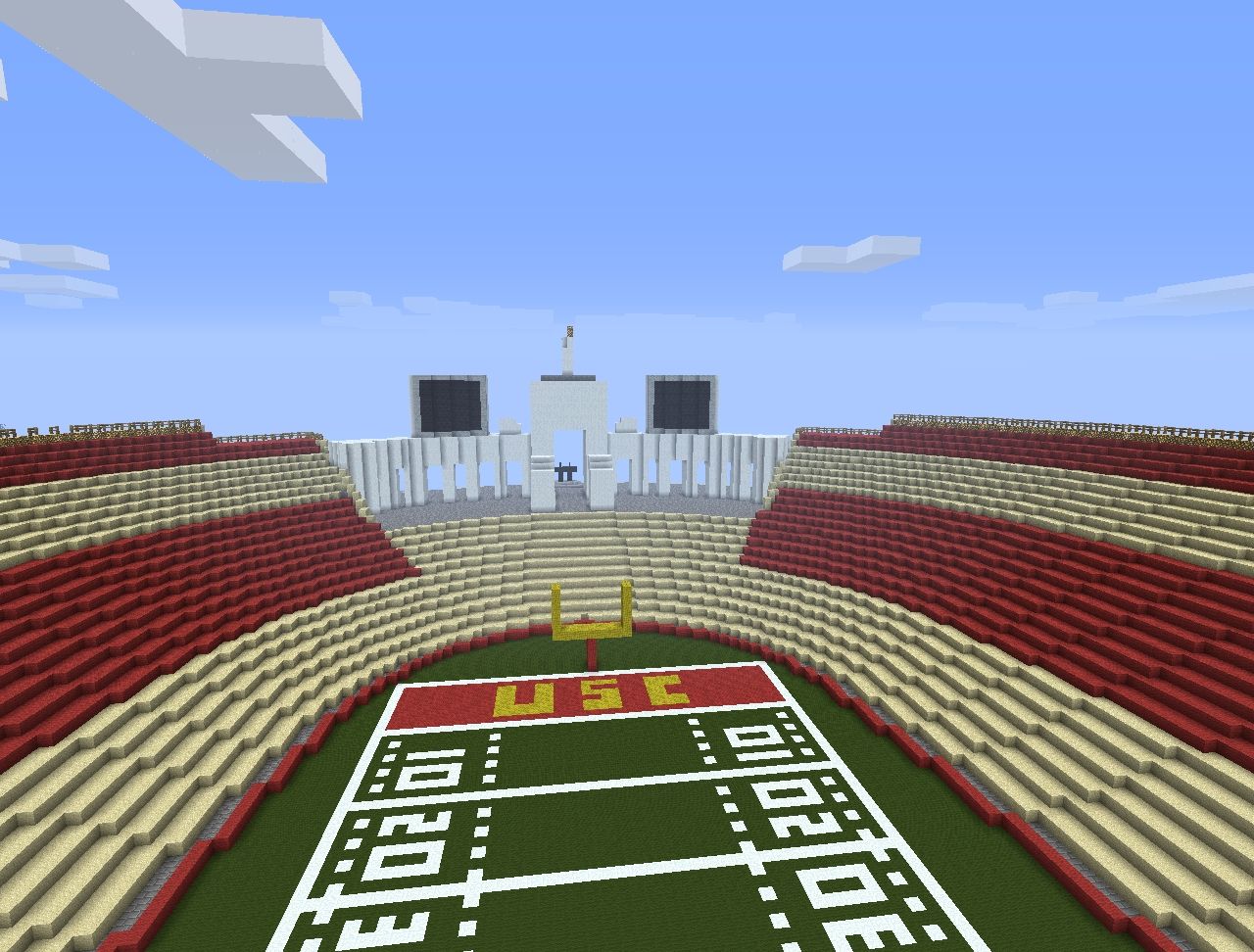 Los Angeles Memorial Coliseum (Home of the USC TROJANS) Minecraft Map