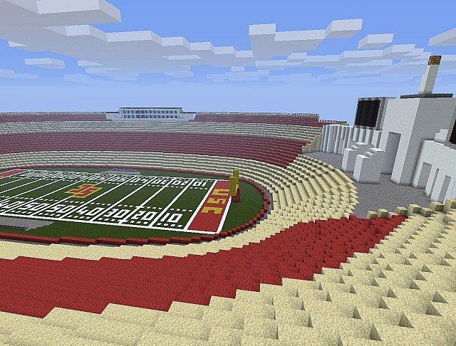 Los Angeles Memorial Coliseum (Home of the USC TROJANS) Minecraft Map