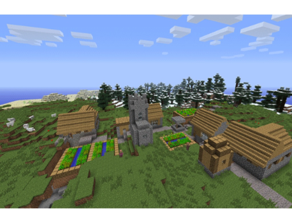 Seed with nice NPC village and a jungle biome. Minecraft Map