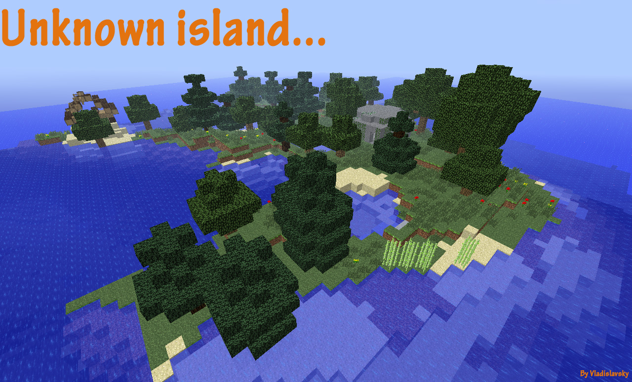 Unknown island. Adventure map Minecraft Map