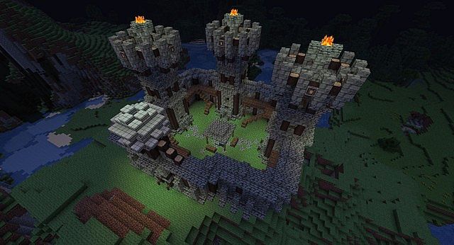 Medieval Cliff Outpost Minecraft Map