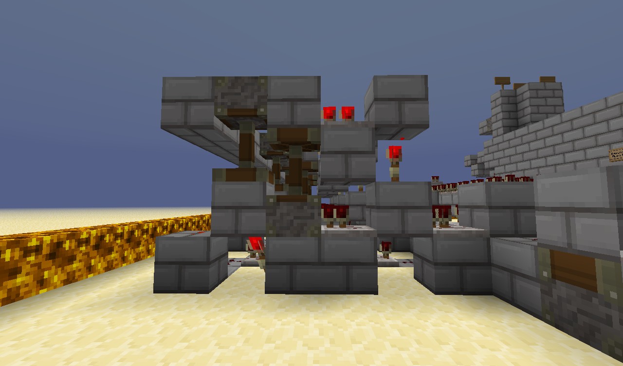 Bottom part of a 1.4 AFK portal Mob Farm Minecraft Map
