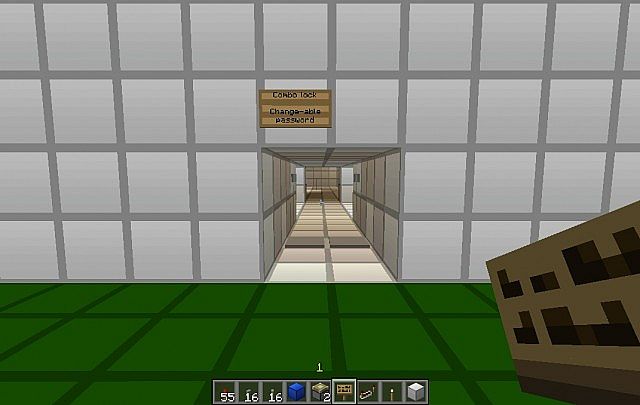 Change-able passcode Combo Lock Minecraft Map