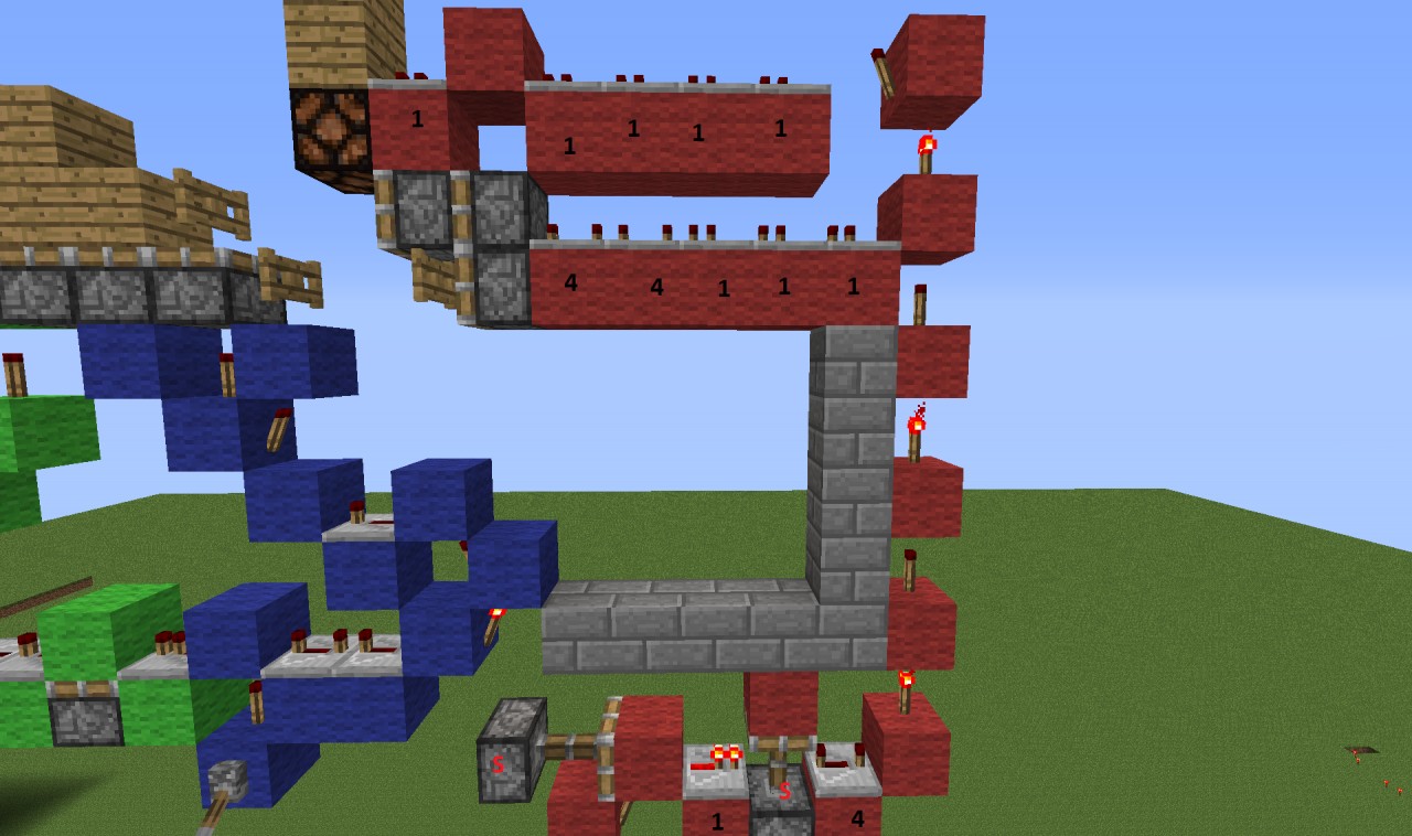 1-Wide Tileable Hidden Staircase Minecraft Map