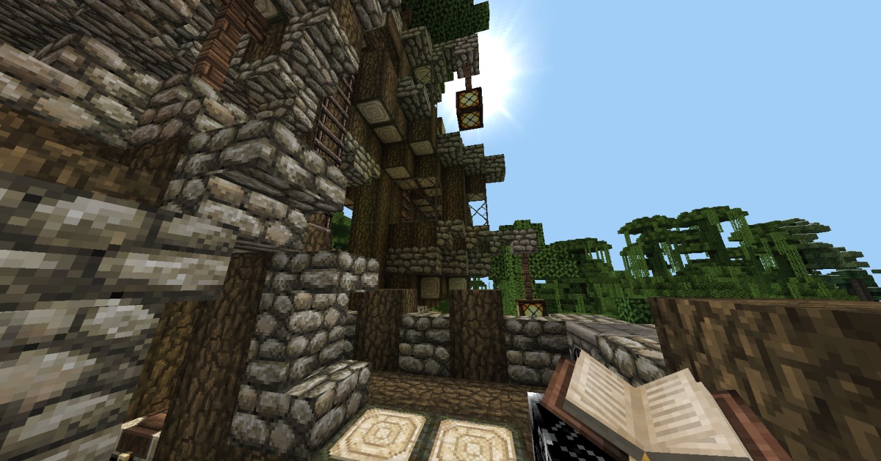 Medieval Jungle Tree Village. Minecraft Map