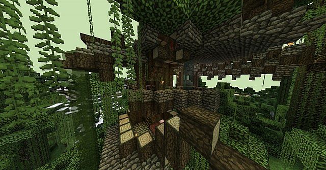 Medieval Jungle Tree Village. Minecraft Map