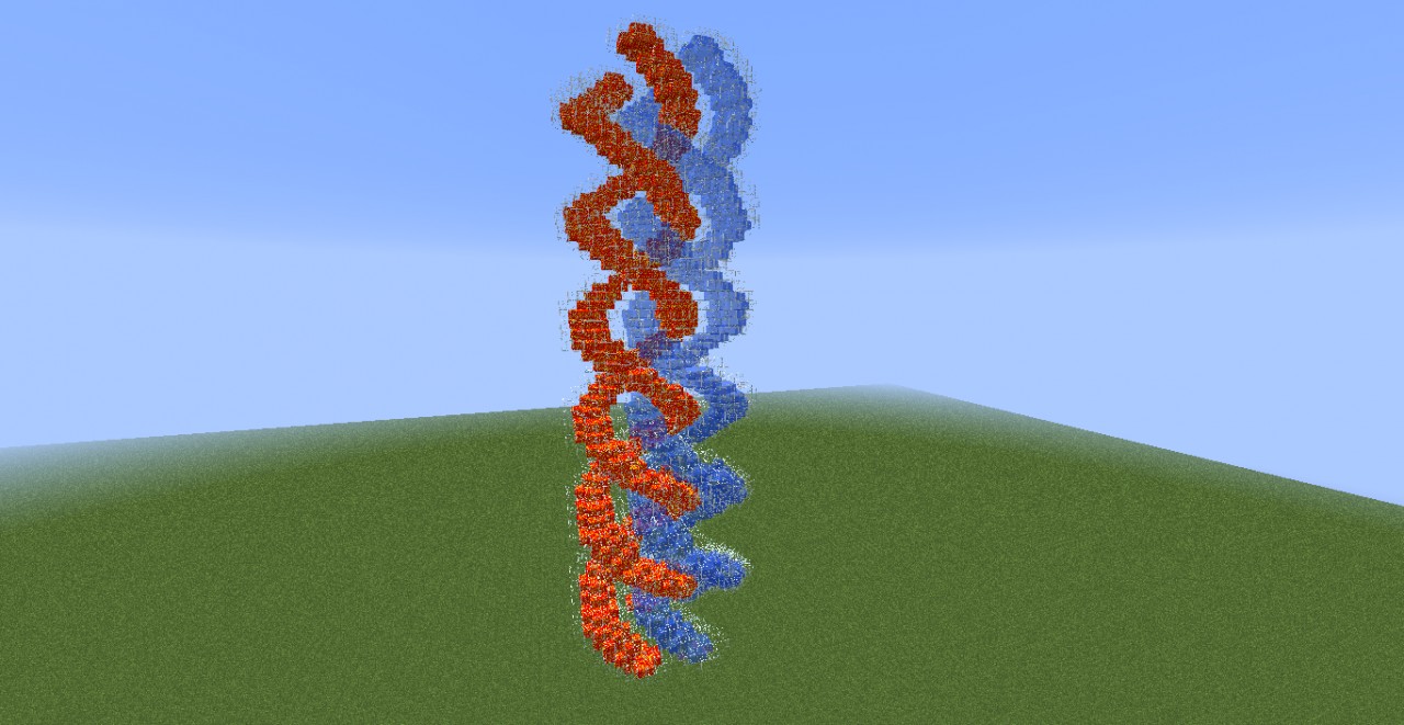 Quadruple Lava Water Helix Minecraft Map
