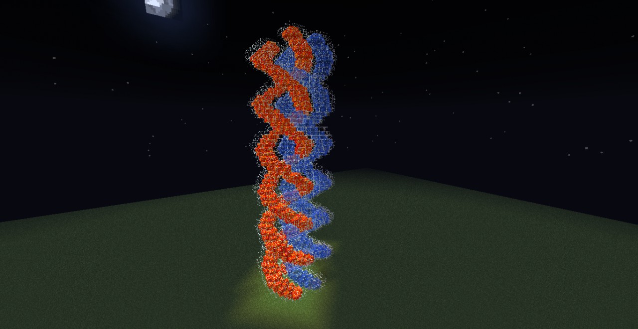 Quadruple Lava Water Helix Minecraft Map