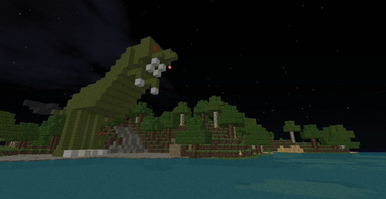 Crazy dragon or funny dinosaur (pixel art) Minecraft Map