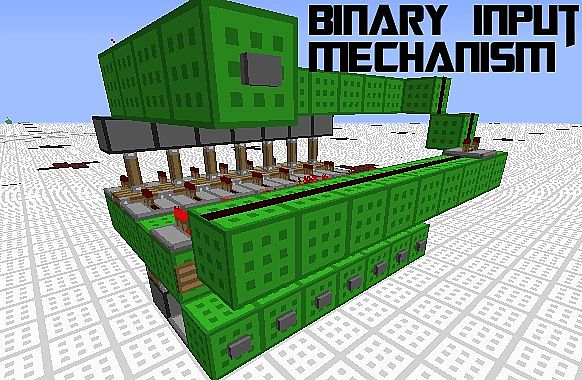 Binary Input Mechanism w/ Reset Minecraft Map