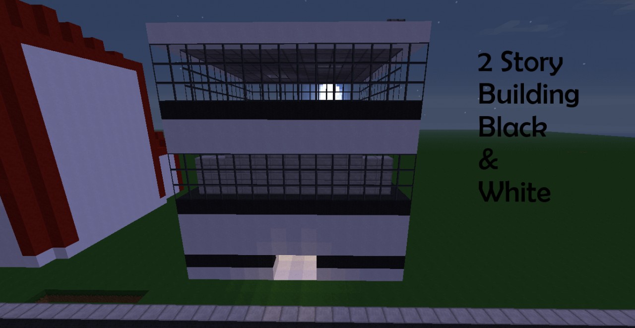 Creation #2 2 Story Building (Black&White) Minecraft Map