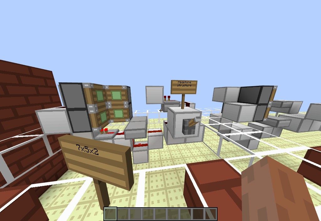 tutorial 2x1 compact secret door Minecraft Map