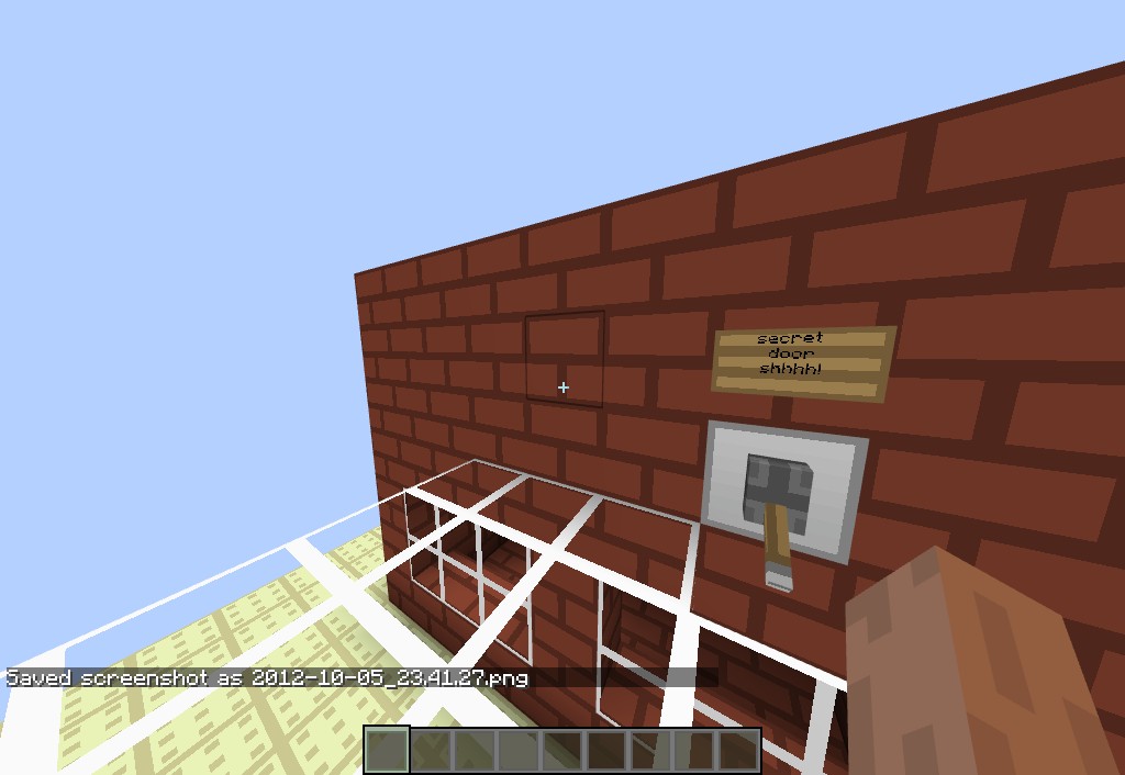 tutorial 2x1 compact secret door Minecraft Map