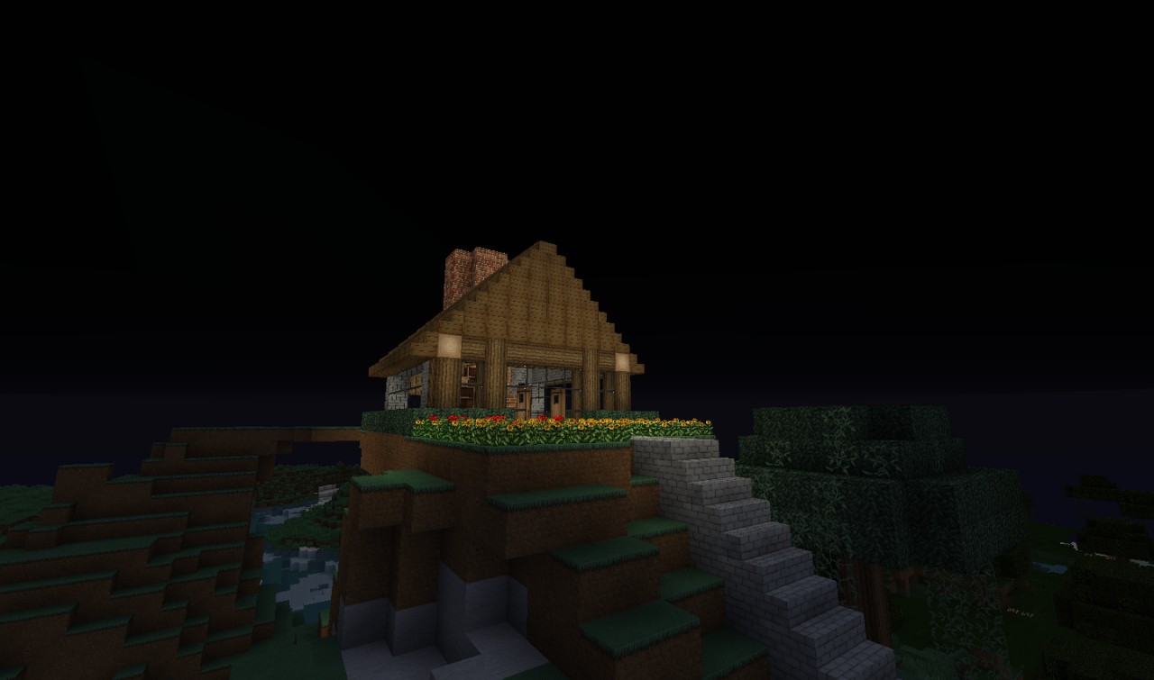 Hillside Home 12x12 Minecraft Map