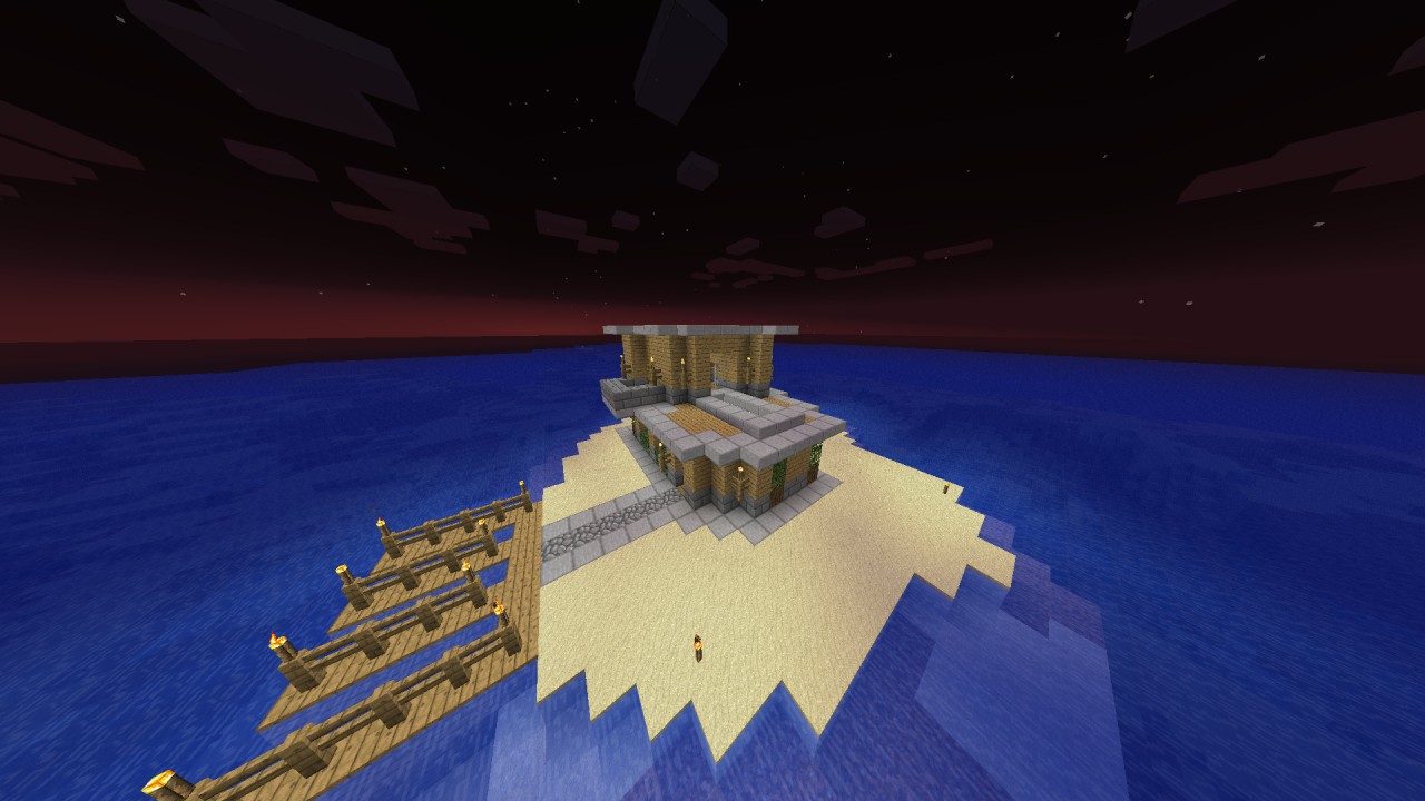 Small Modern Beach House Minecraft Map